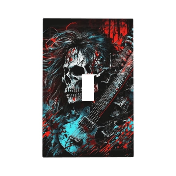 Death Skull Rock Heavy Metal Music Single Toggle Wall Plate 1 Gang ...
