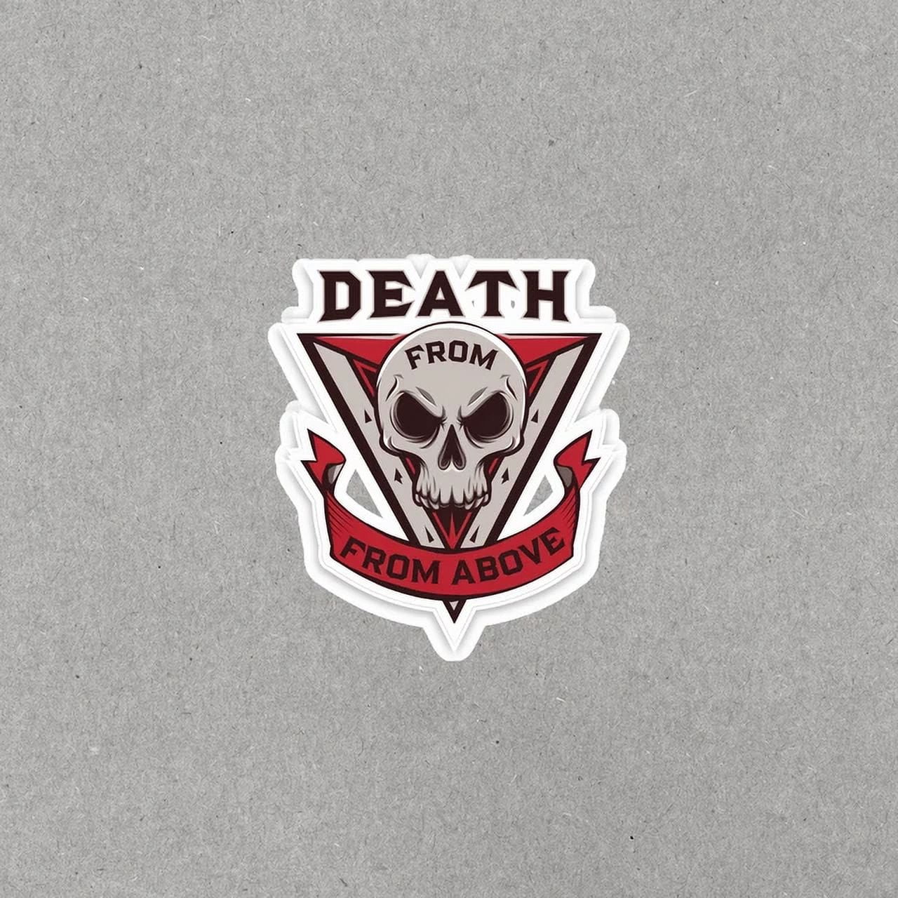 Death From Above Skull Sticker Military Inspired Decal Graphicphone ...