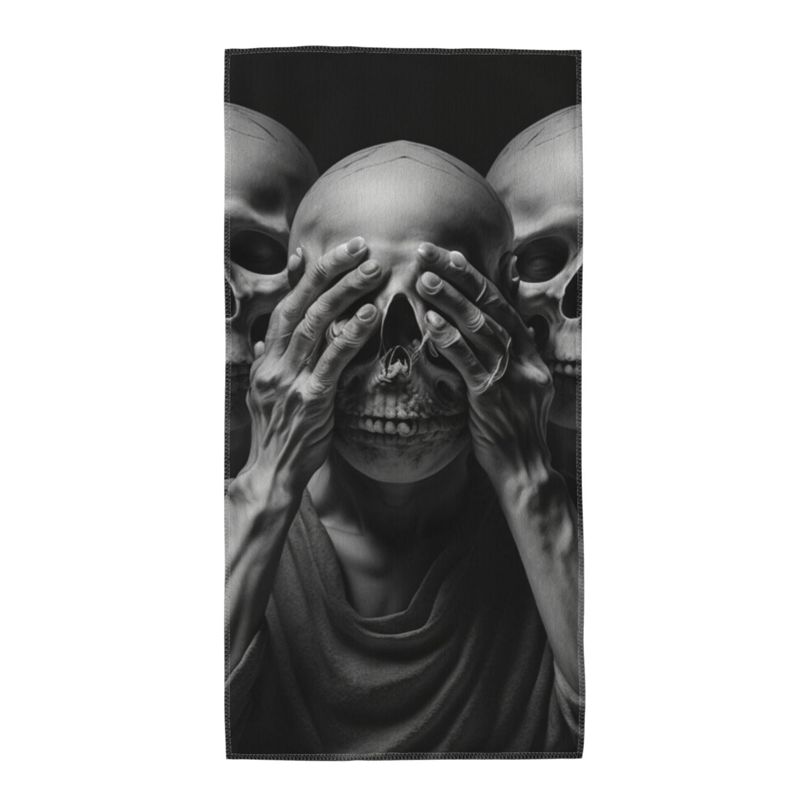 Death Skulls Gothic Skull Soft Bath Towel 13.8x27.5 for Beach, Pool ...