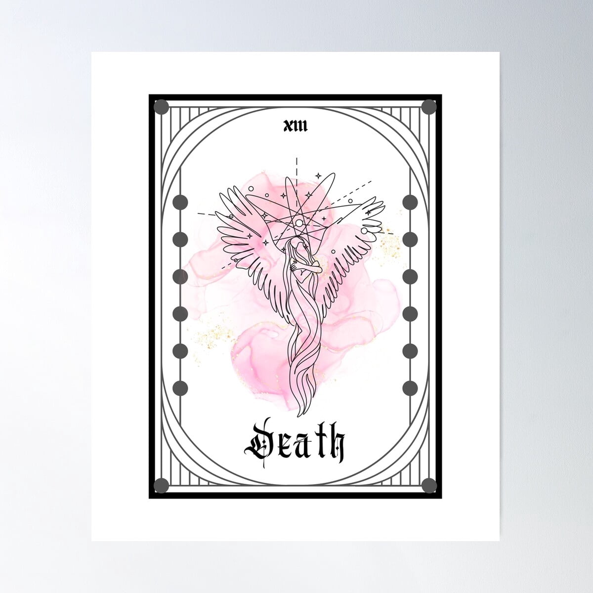 Death Tarot Card - Afrotarot Poster Wall Art, Modern Wall Decor For ...