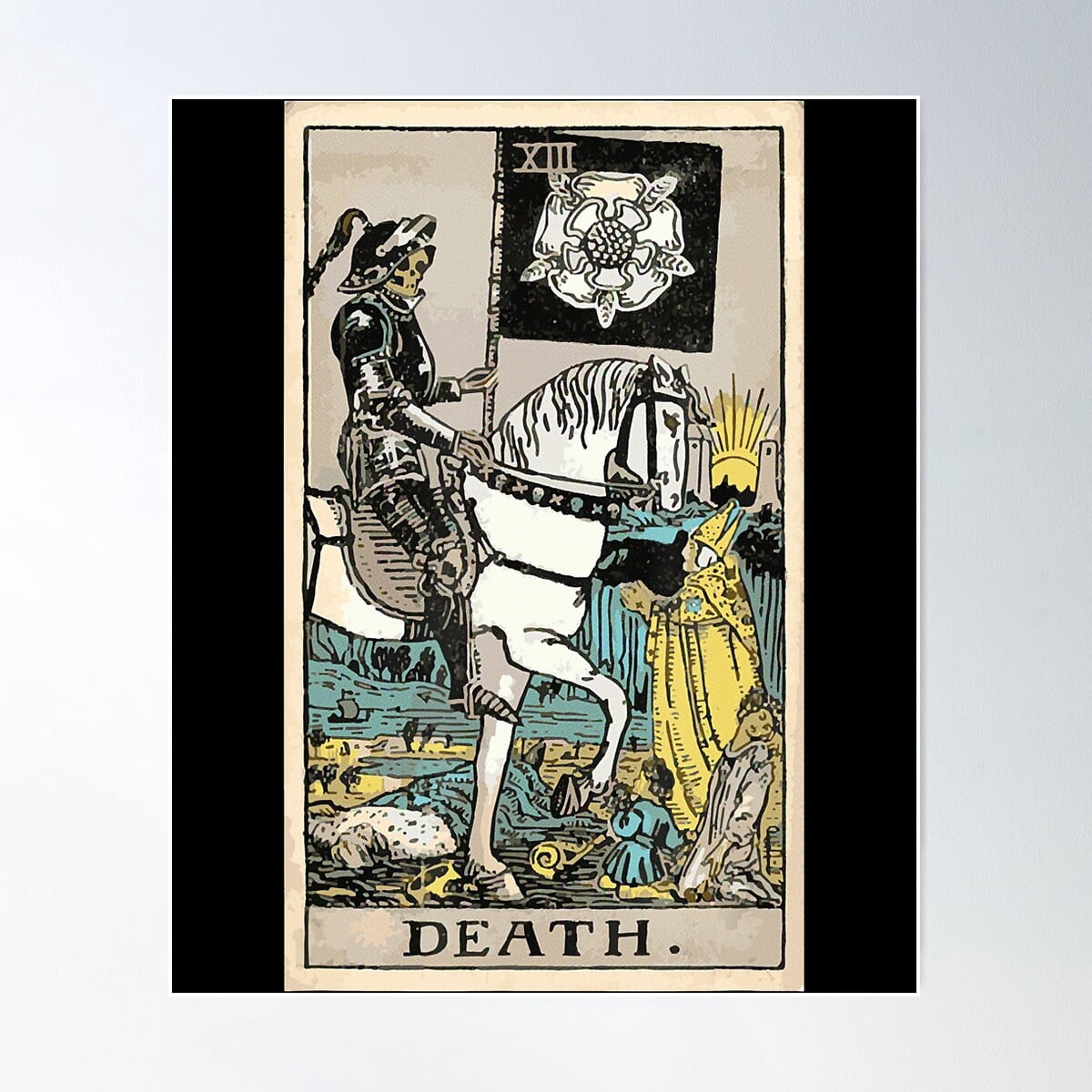 Death Tarot Card Xiii Poster Wall Art, Modern Wall Decor For Living ...