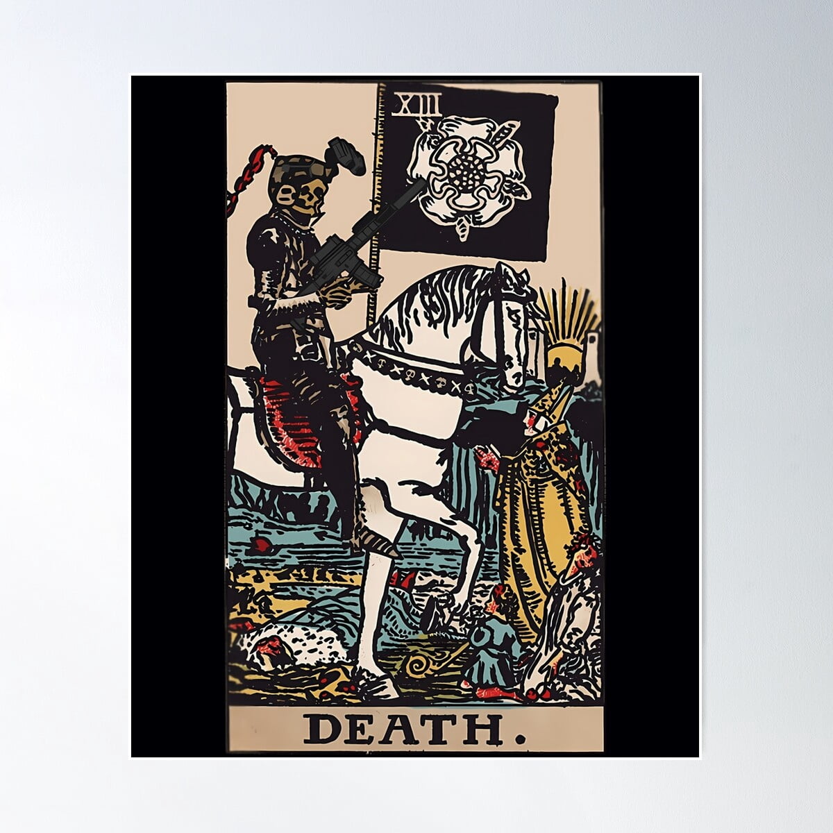 Death Tarot Poster Wall Art, Modern Wall Decor For Living Room Bedroom ...