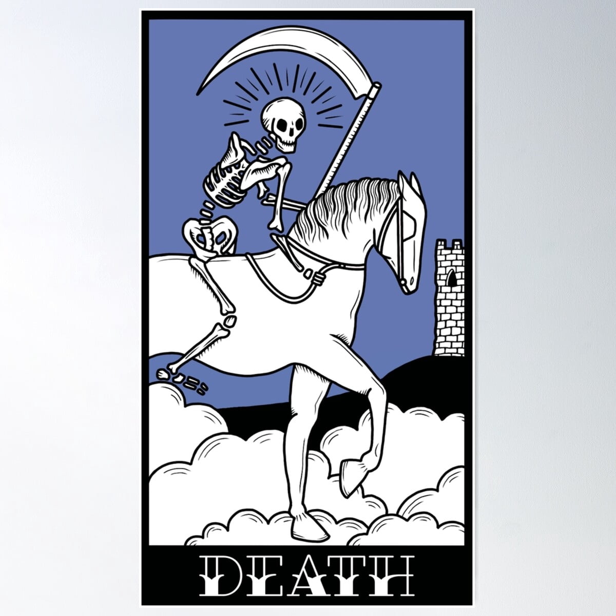Death Tarot Poster Wall Art, Modern Wall Decor For Living Room Bedroom ...