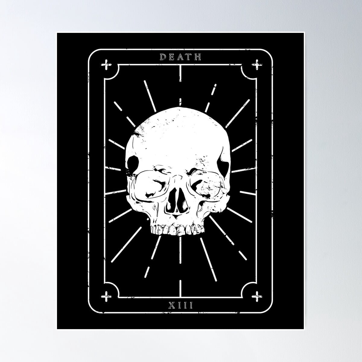 Death Tarot Poster Wall Art, Modern Wall Decor For Living Room Bedroom ...