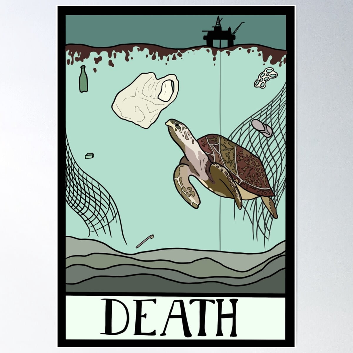 Death Tarot Poster Wall Art, Modern Wall Decor For Living Room Bedroom ...