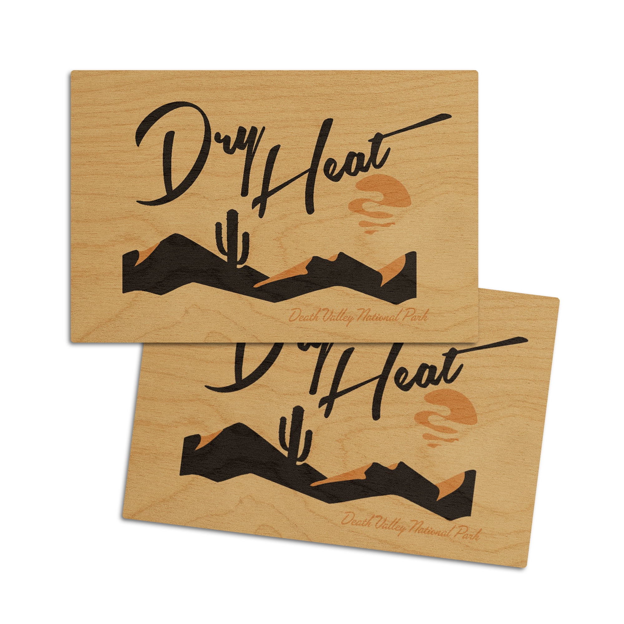Death Valley National Park, California, Dry Heat, Vector (4x6 Birch ...