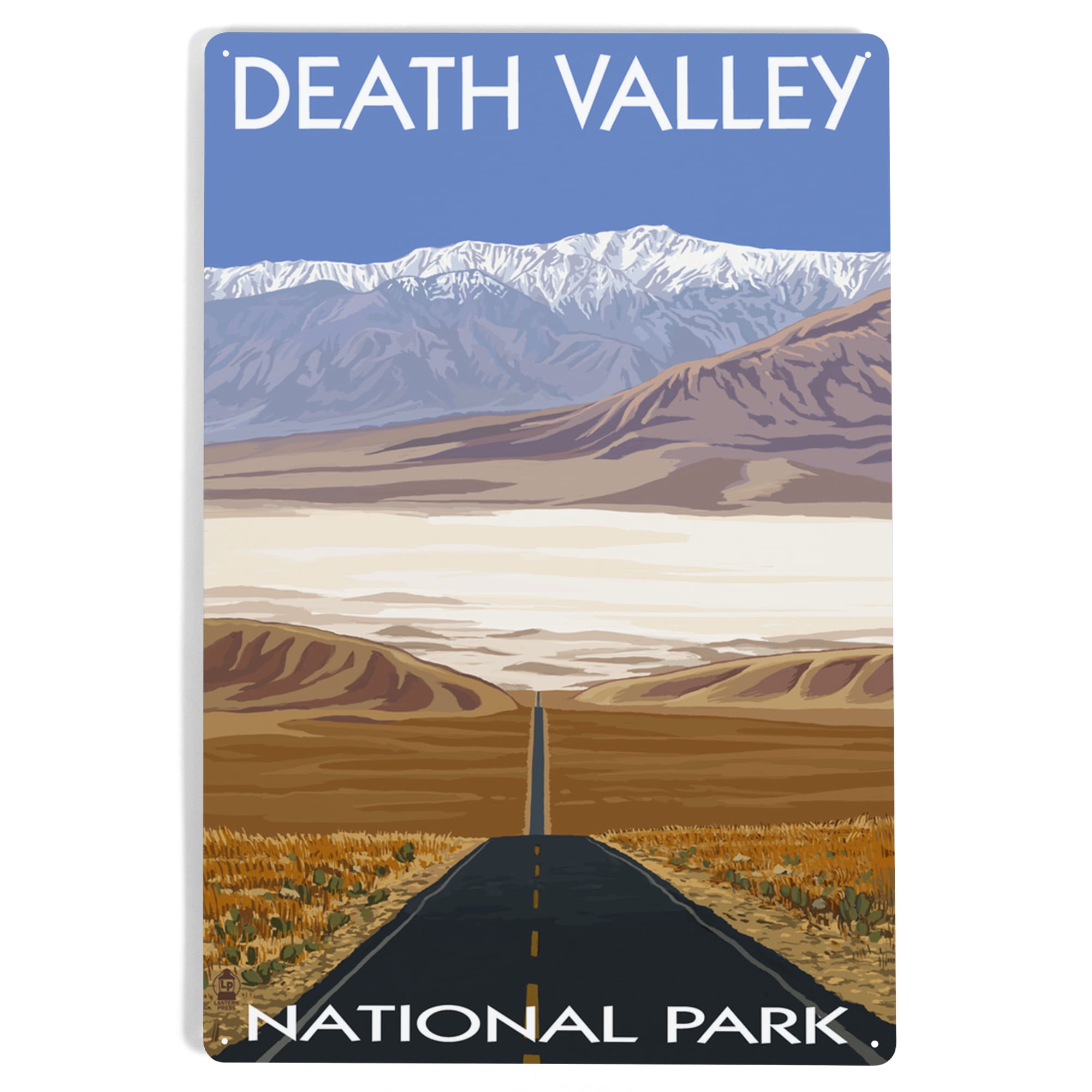Death Valley National Park, California, Highway View (12x18 Aluminum ...
