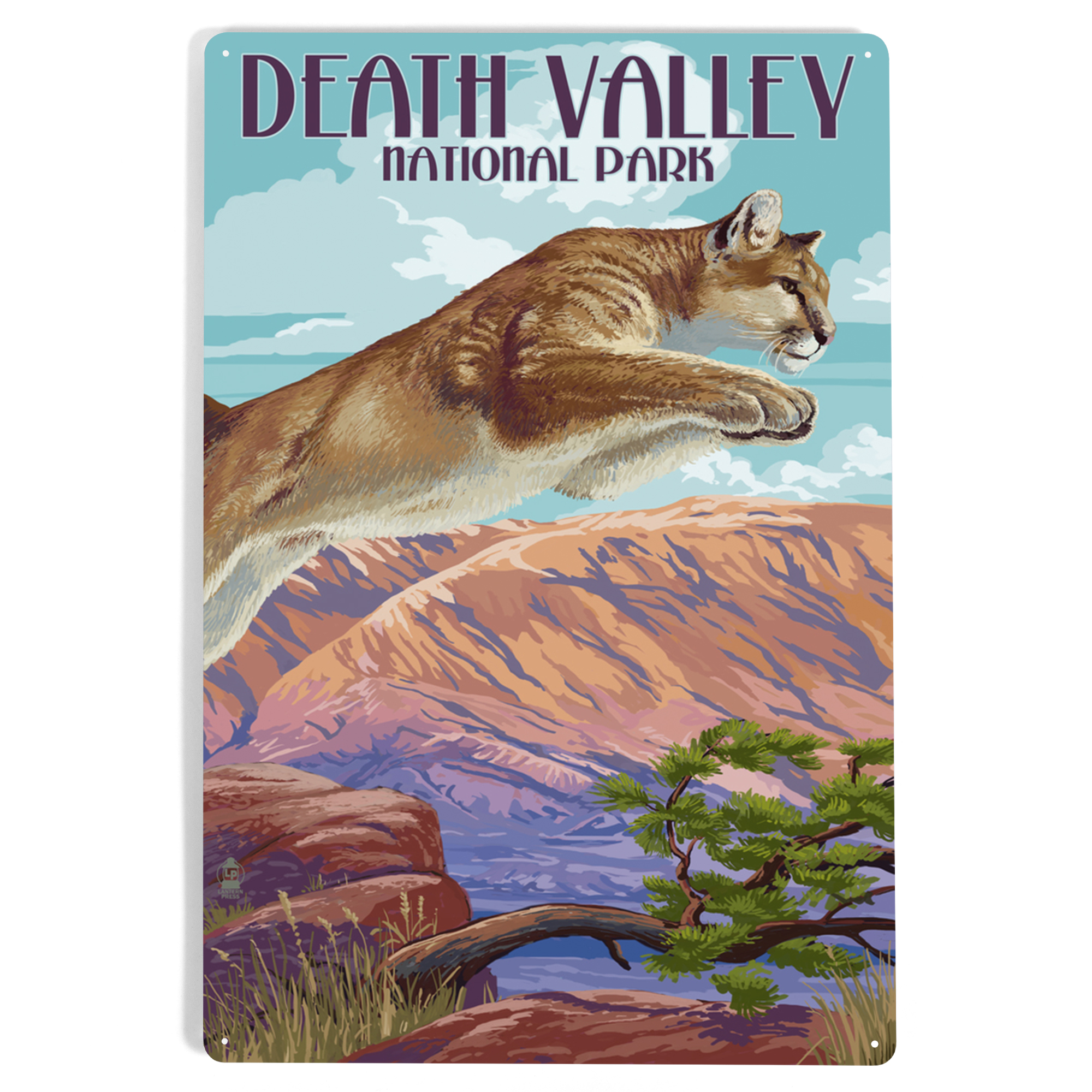 Death Valley National Park, Cougar Scene, Painterly Series (12x18 ...
