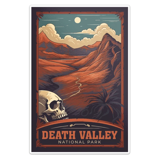 Death Valley National Park Sticker Phone Decal Water Bottle Stickers ...