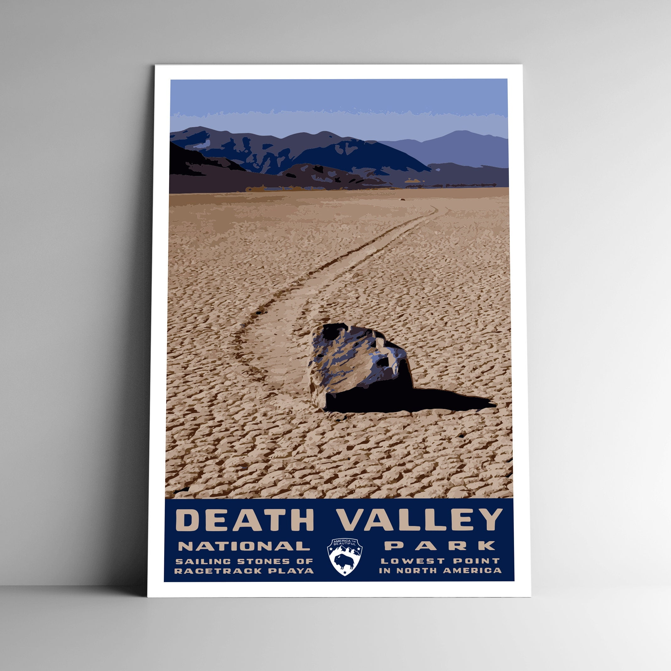Death Valley National Park Vintage Travel Poster / Postcard WPA Style ...
