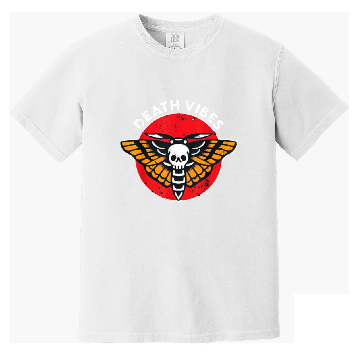 Death Vibes Moth Tattoo Comfort Color T-shirt, for men & women, up to ...