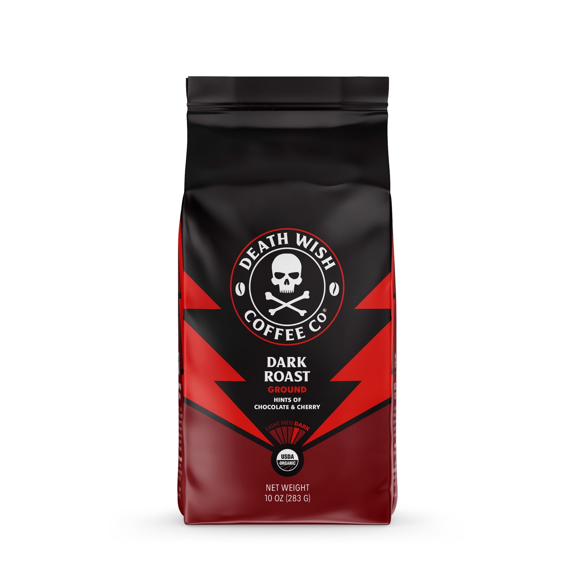 Death Wish Coffee, Organic and Fair Trade, Dark Roast, Ground Coffee ...