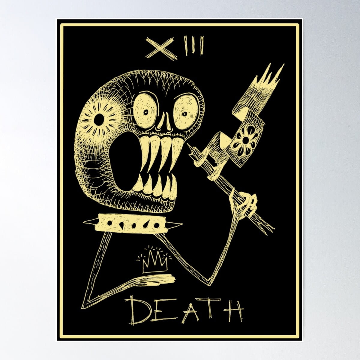 Death Xiii Tarot Card Poster Wall Art, Modern Wall Decor For Living ...