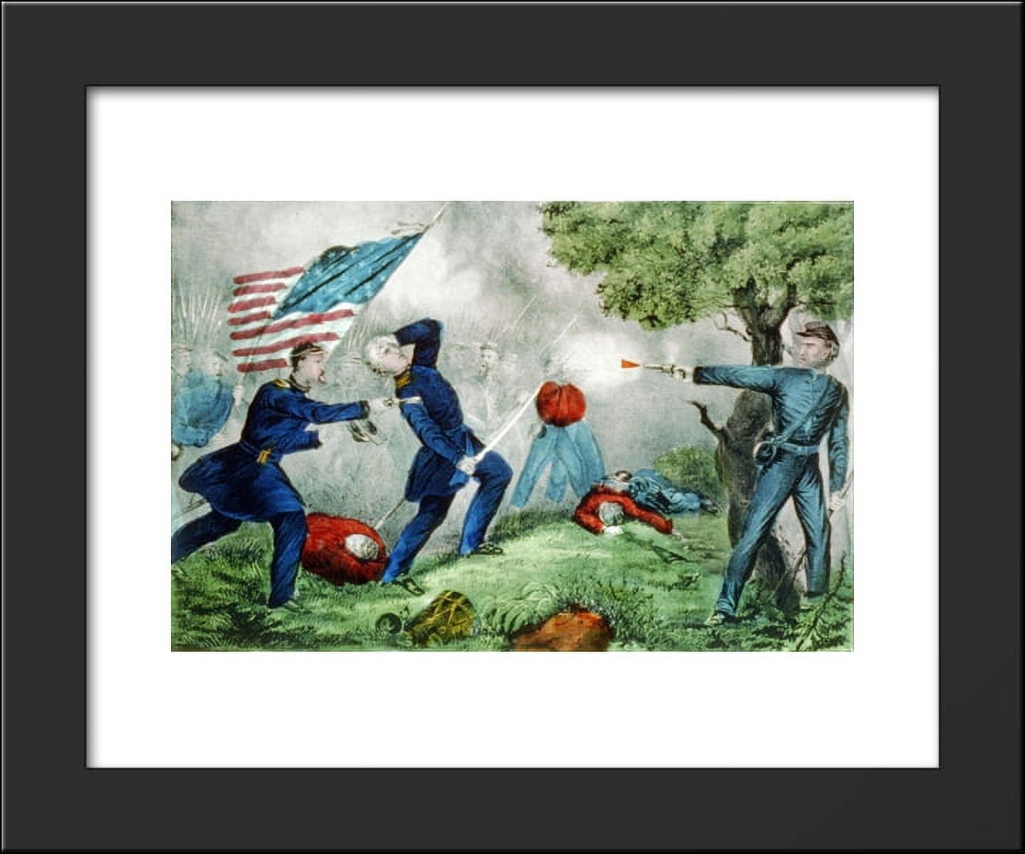 Death of Col Edward D. Baker at the Battle of Balls Bluff near Leesburg ...