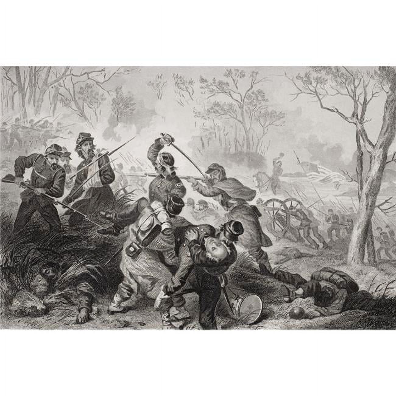 Death of Colonel Edward D. Baker At The Battle of Balls Bluff Virginia ...