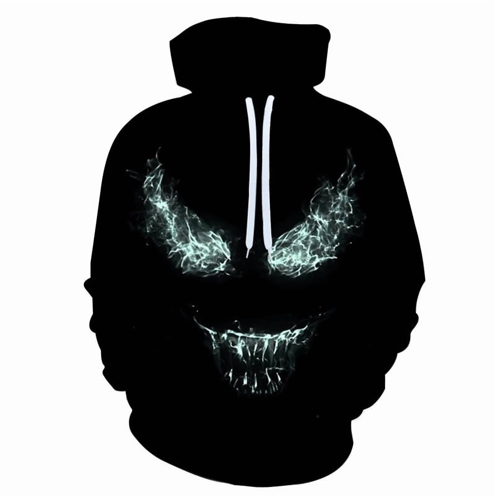 Death of Poison for Spring and Autumn 3D digital printing loose hooded ...