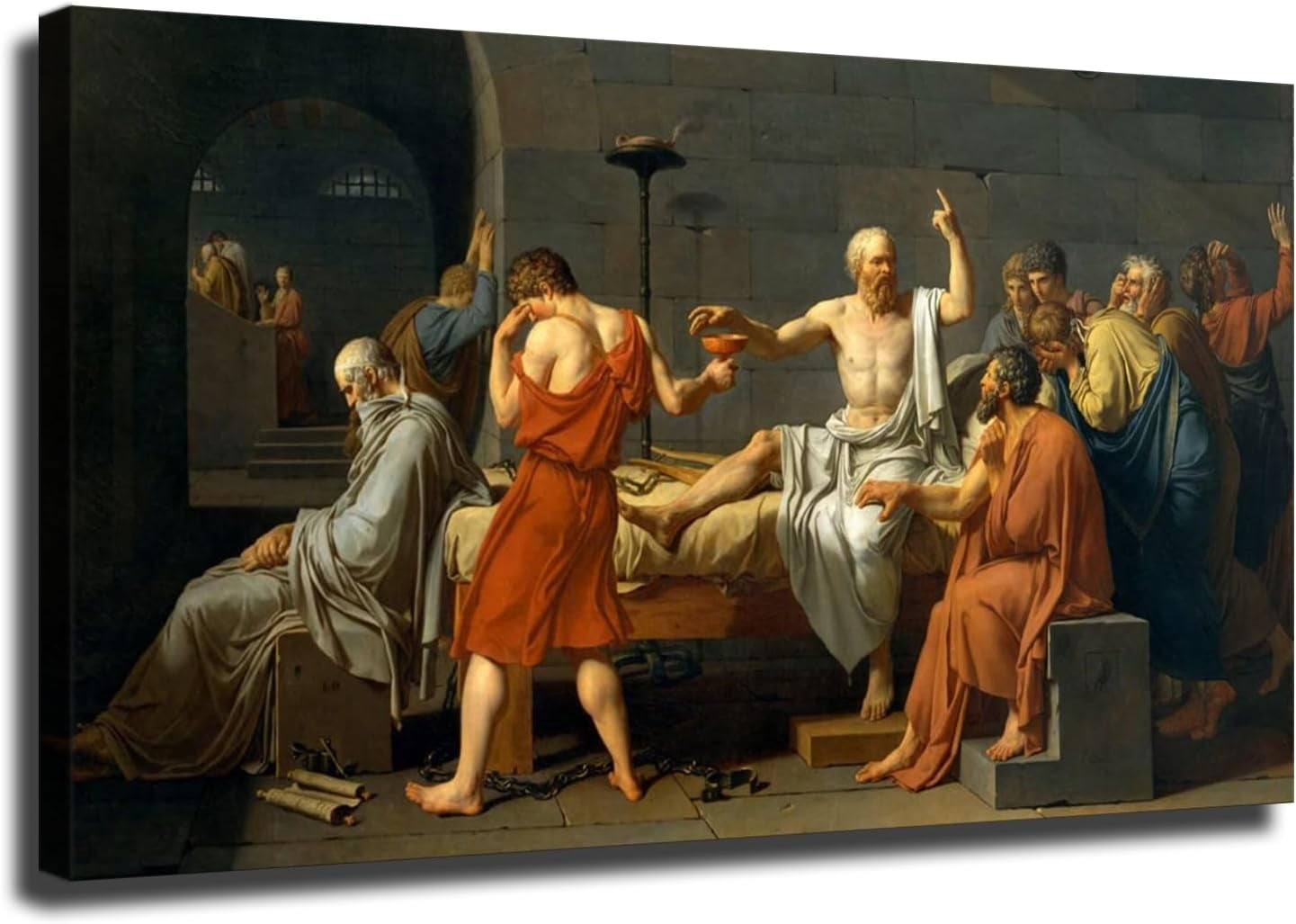 Death of Socrates Poster Picture HD Wall Art Canvas Printing Bedroom ...