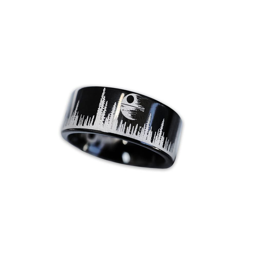 Death star Ring Princess Leia Han Solo I Love You I Know Wedding Ring ...