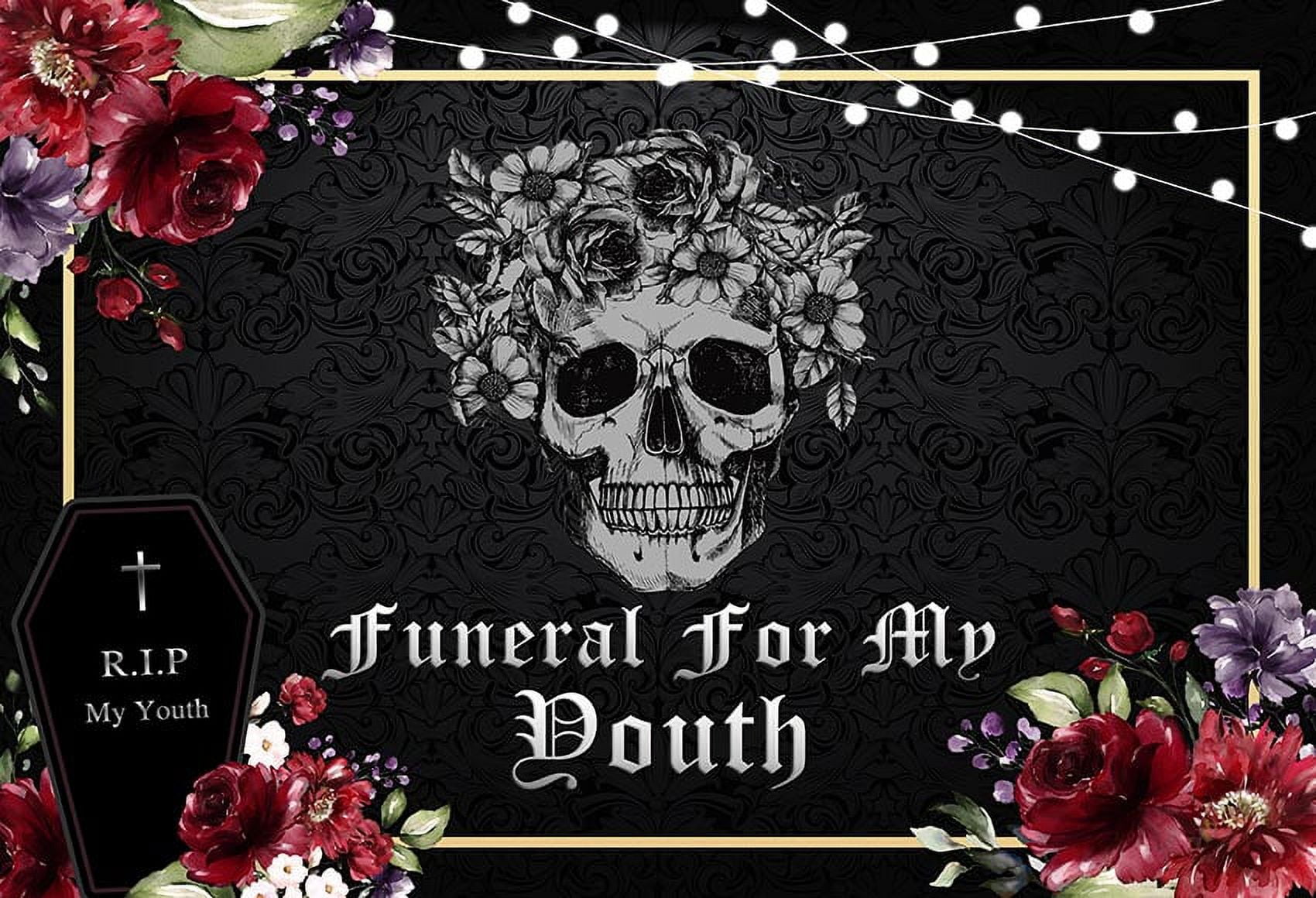 Death to My Twenties RIP My 20s Youth Skull Balloons Birthday Party r ...