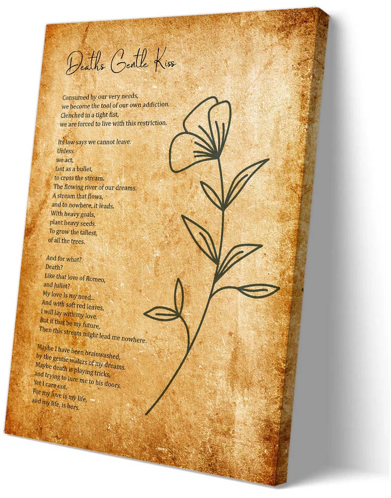 Deaths Gentle Kiss Wall Decor Umbrella Academy Poem Poster Prints ...