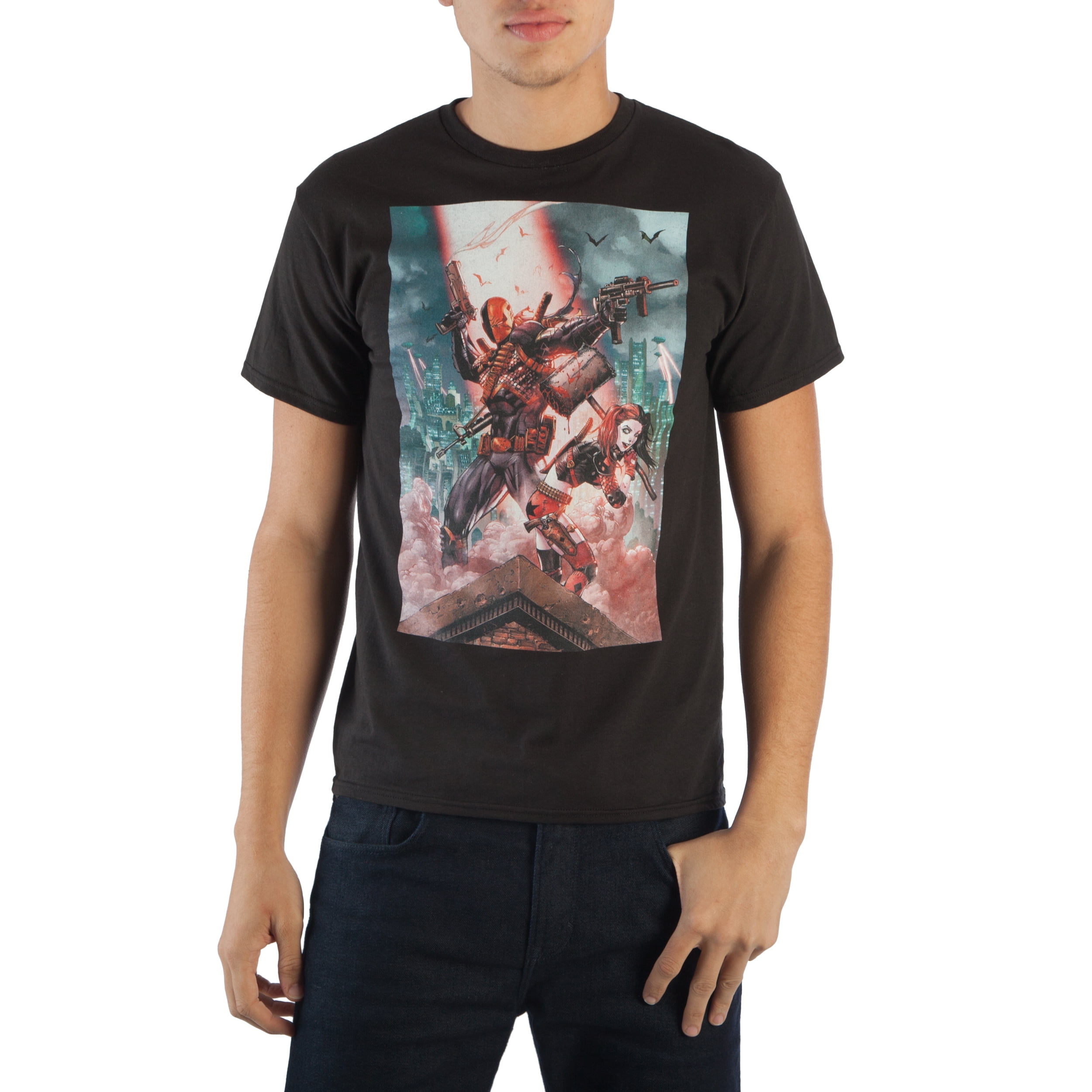 Deathstroke and Harley Quinn Men's T-shirt Tee Shirt-5XL - Walmart.com