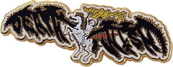 Deathwish Skeleton Horse Rider Lapel Pin 2.3" - Walmart.com