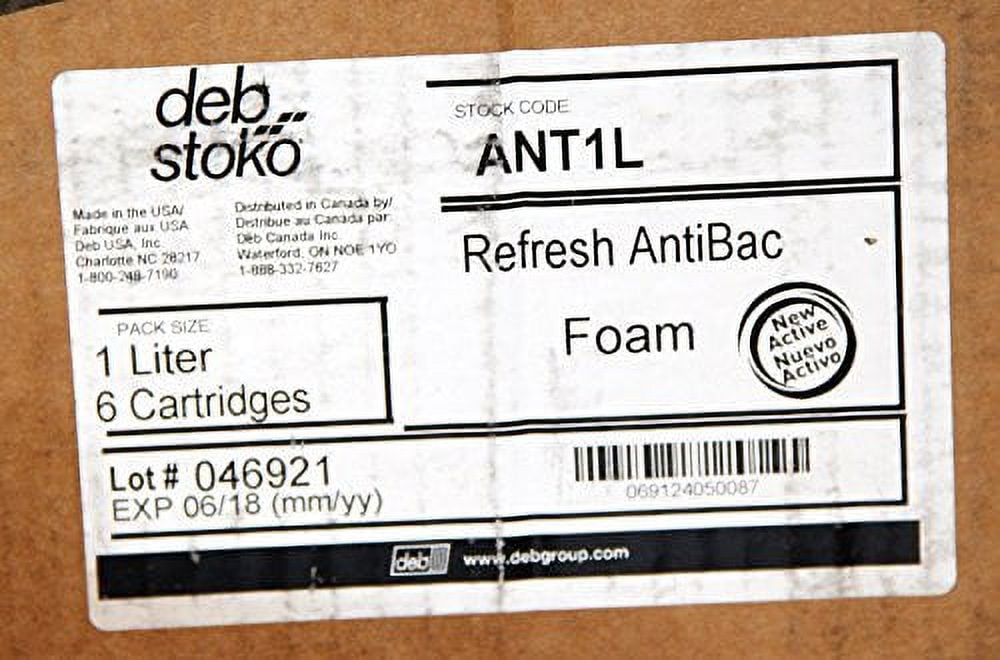 Deb Stoko Refresh AntiBac foam Antibacterial handwash ANT1L 1 liter Box ...