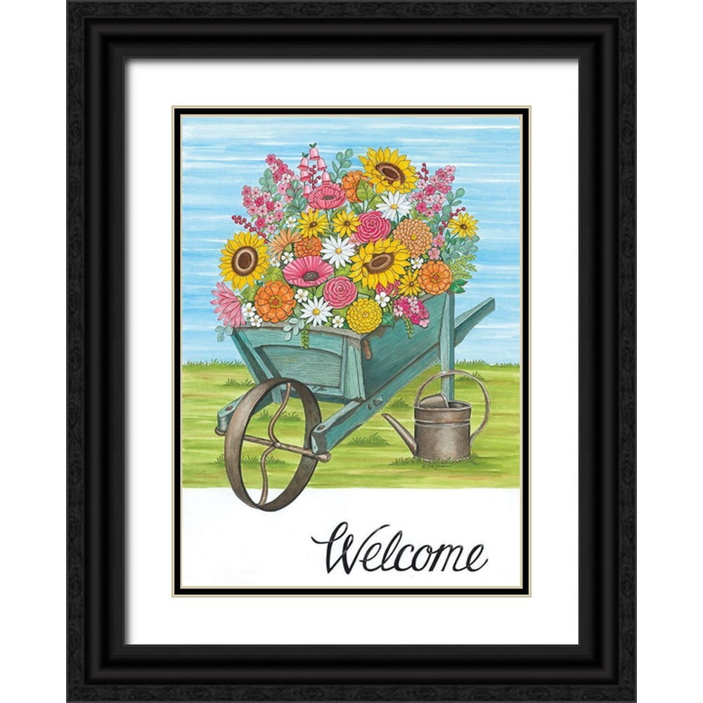 Deb Strain 14x18 Black Ornate Wood Framed with Double Matting Museum ...