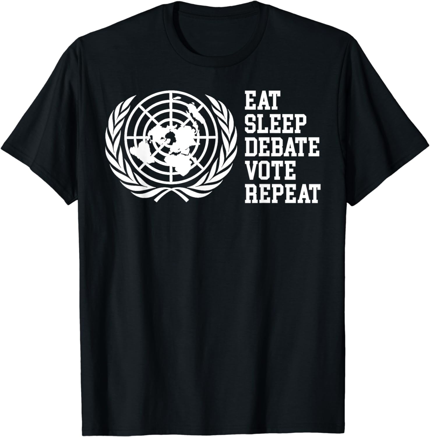 Debate Repeat UN Logo Model United Nations T-Shirt - Walmart.com