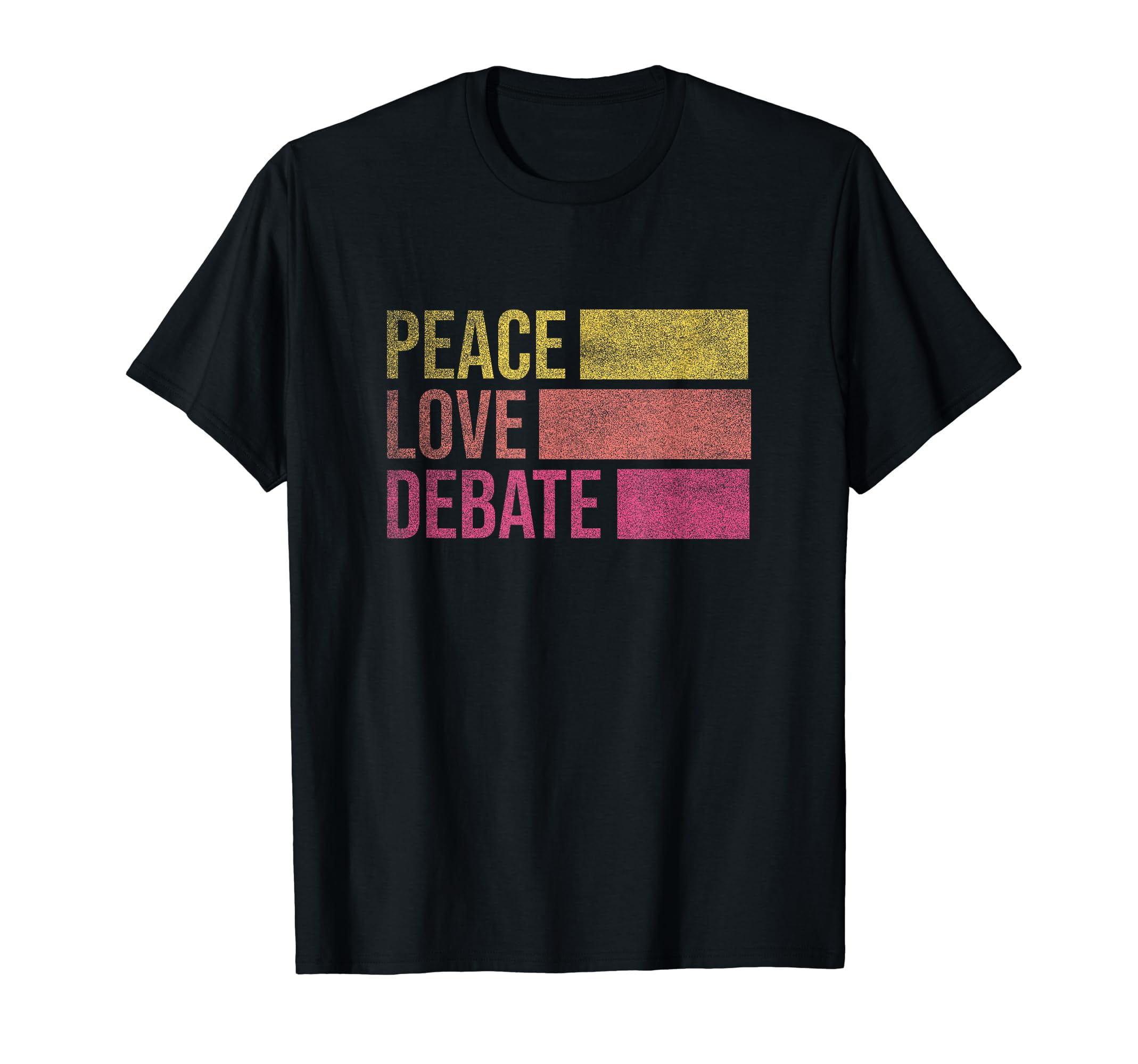 Debate Team Gifts - Peace Love Debate Vintage Funny Debate T-Shirt ...