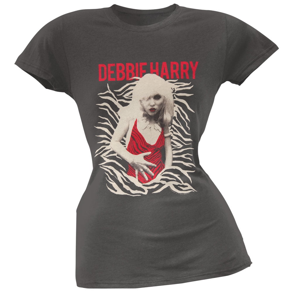 Debbie Harry Women's Juniors Red Zebra Short Sleeve T Shirt - Walmart.com