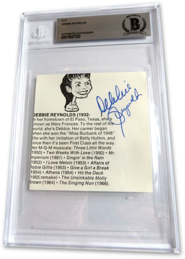 Debbie Reynolds Signed Autographed Cut Signature Singin' In the Rain ...
