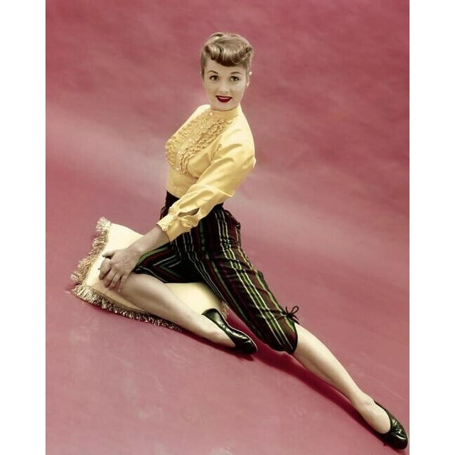 Debbie Reynolds leggy glamour pose 1950's full length studio 24x30 ...