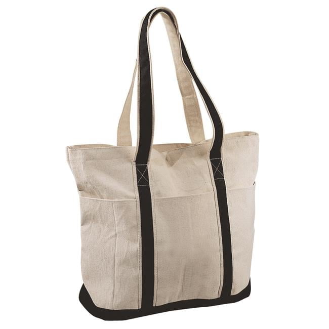 Debco E3105 Heavy Cotton Tote Bag - Natural with Black - Walmart.com