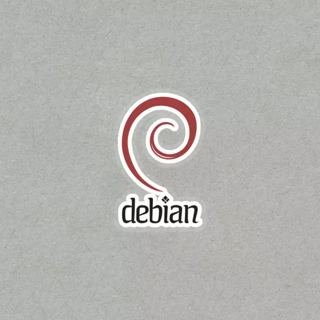 Debian Linux Distro Spiral Logo Sticker For Laptops Computersphone ...