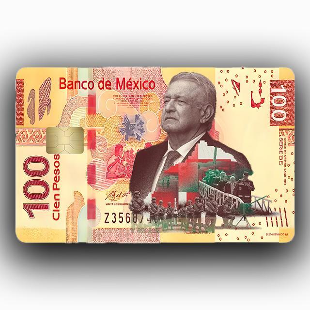 Debit Card Sticker - 1000 Pesos, Features Currency Design and Credit ...
