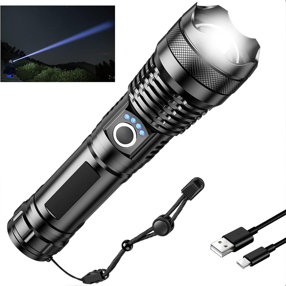Debonair 5 Modes Flashlights 90000 High Lumens, Waterproof Rechargeable ...