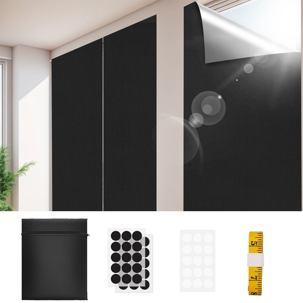 Debonair Blackout Blinds Portable Oxford Cloth Window Treatment Shades ...
