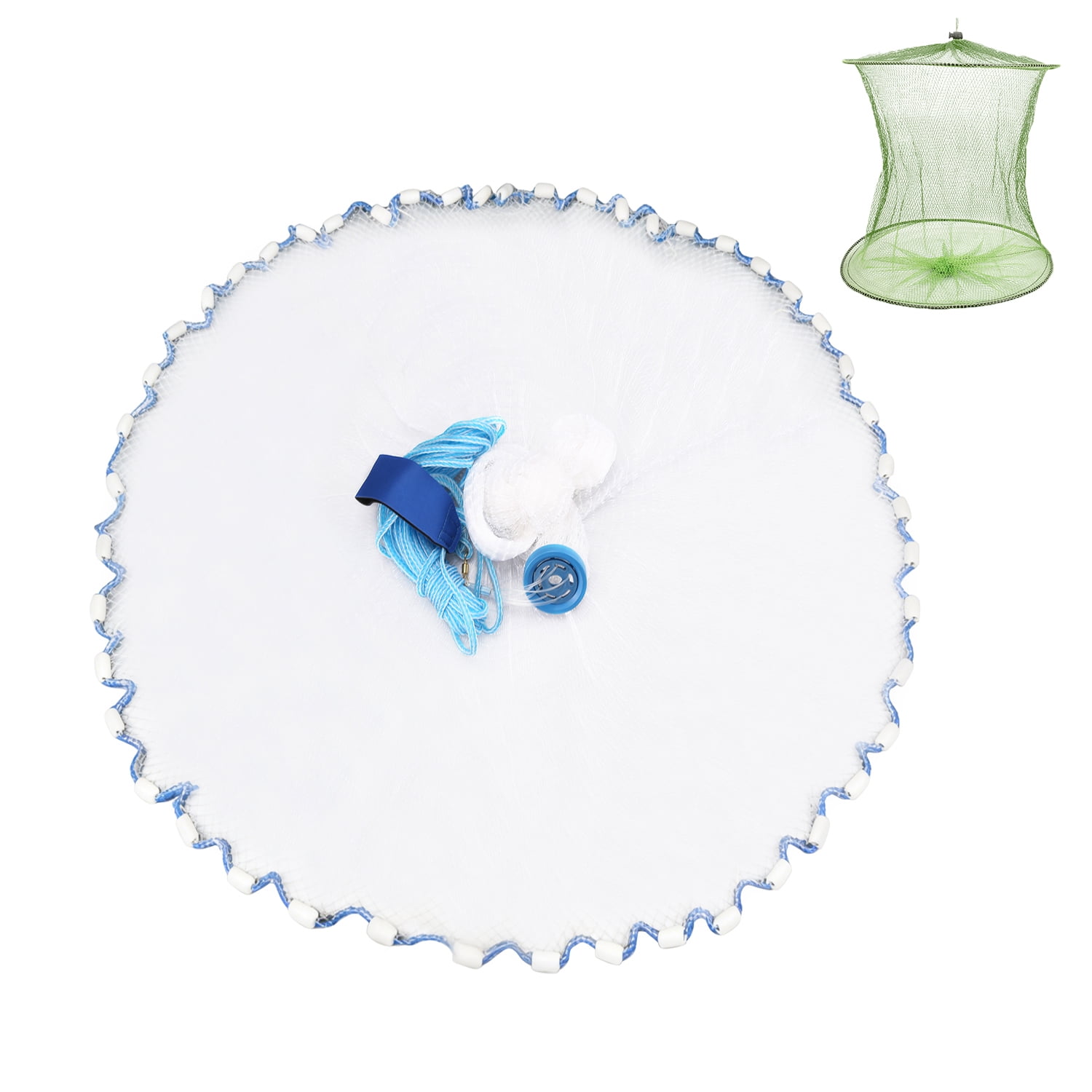 Debonair Cast Net 3ft-8ft Radius 3/8" Mesh for Freshwater and Saltwater ...