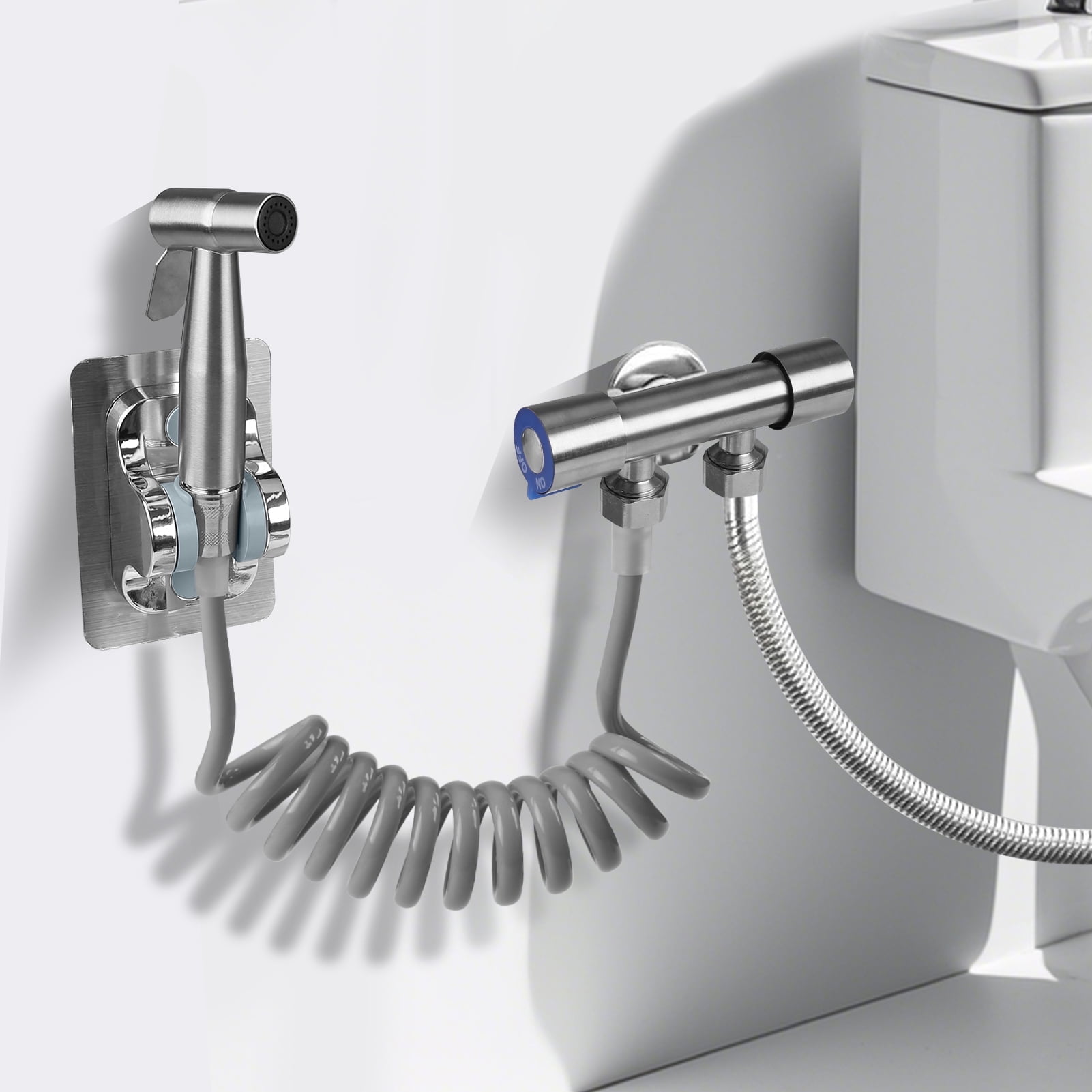 Debonair Handheld Bidet Sprayer for Toilet -Brass T-valve Adapter ...