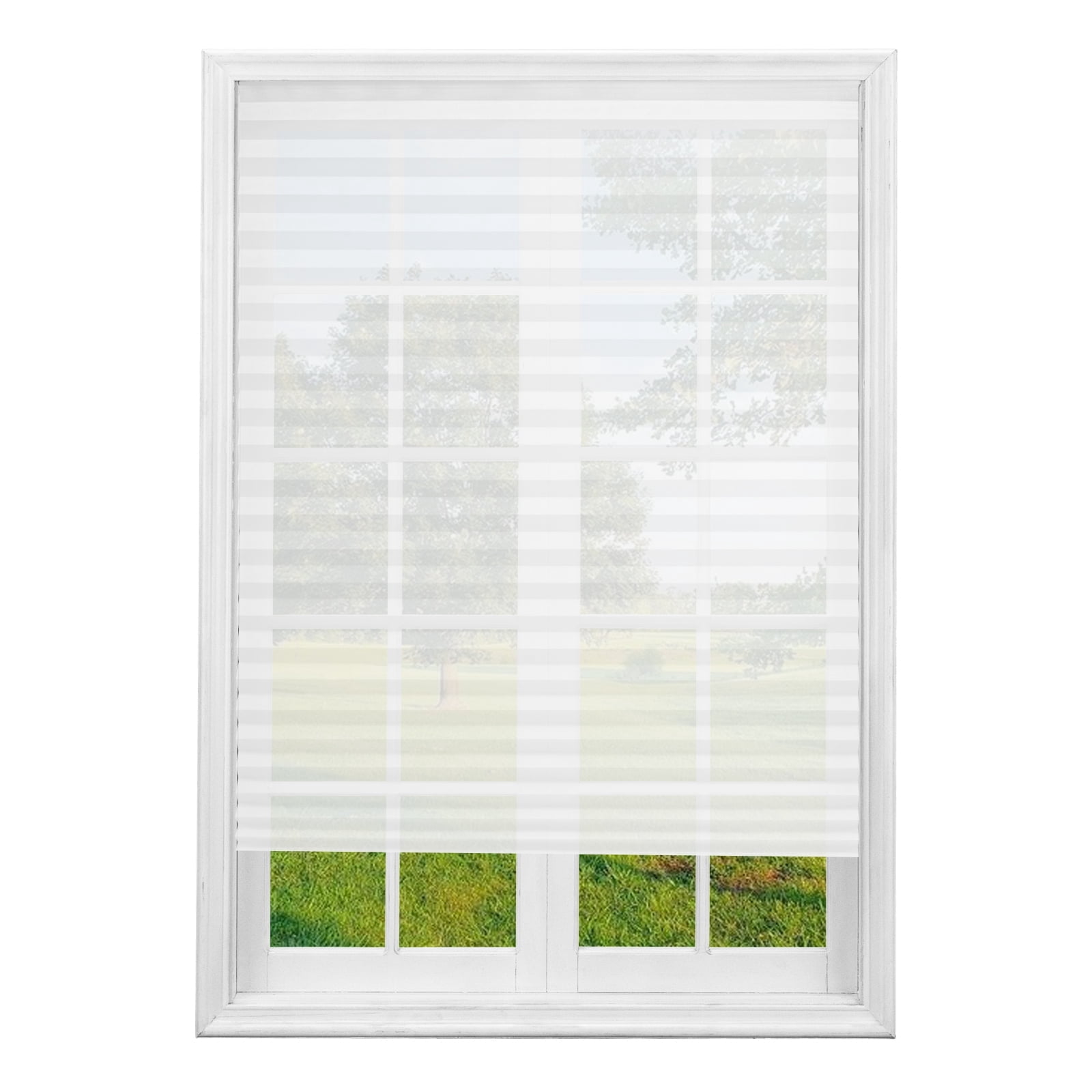 Debonair Pleated Window Paper Shades Room Darkening Blinds White 36" x ...