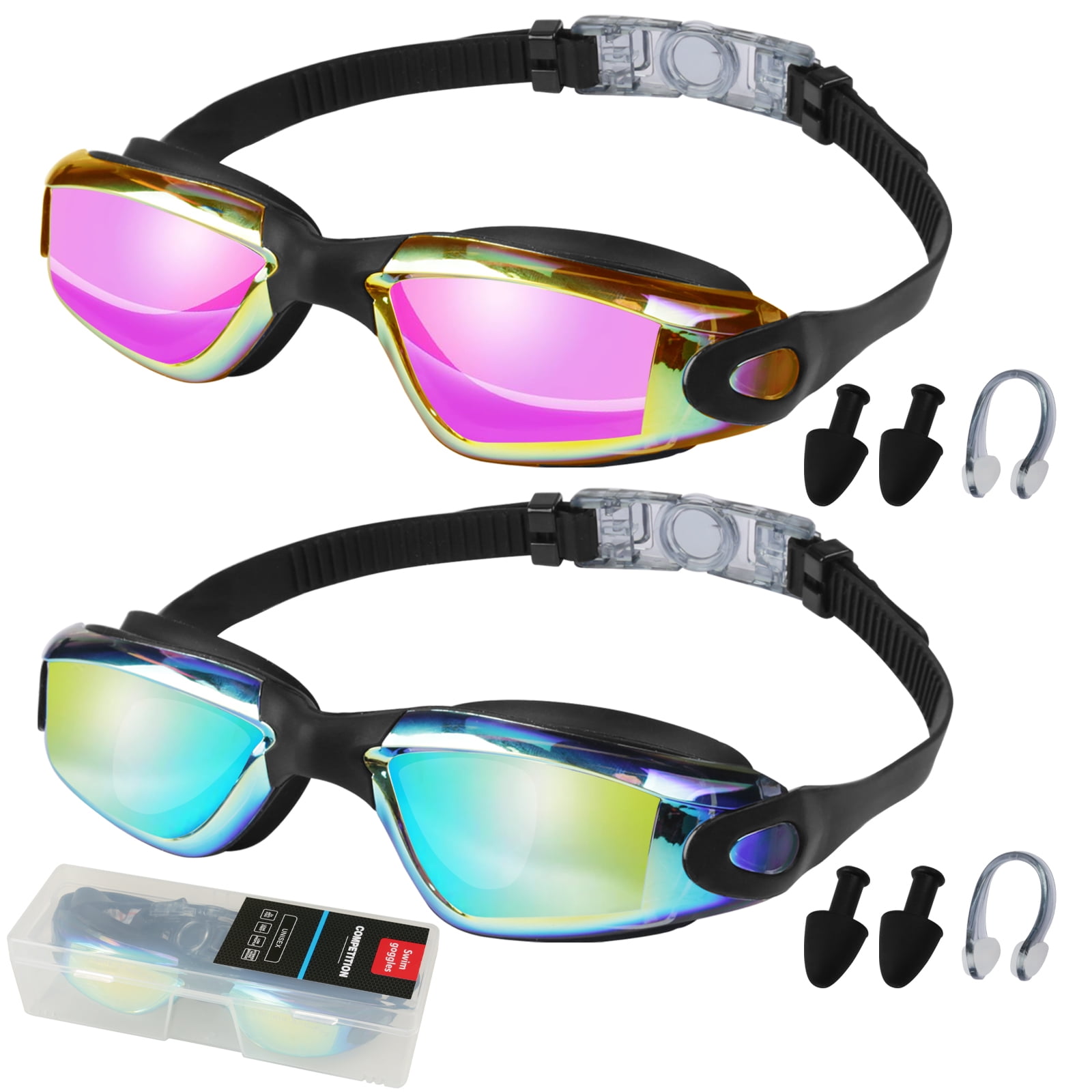 Debonair Swim Goggles, Comfortable Polarized Anti-Fog Swimming Goggles ...