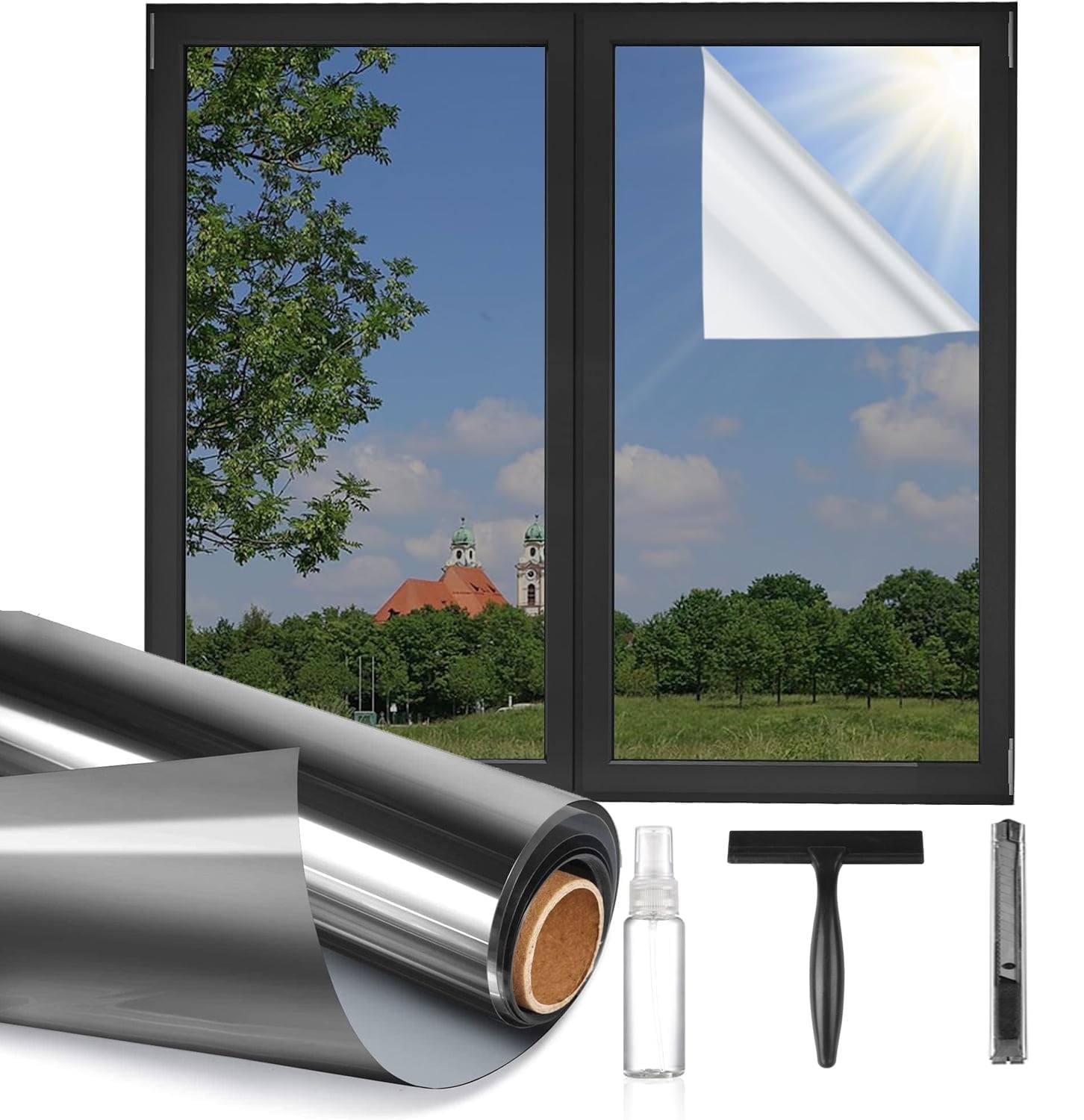 Debonair Window Privacy Film One Way Window Tint for Home, Removable ...