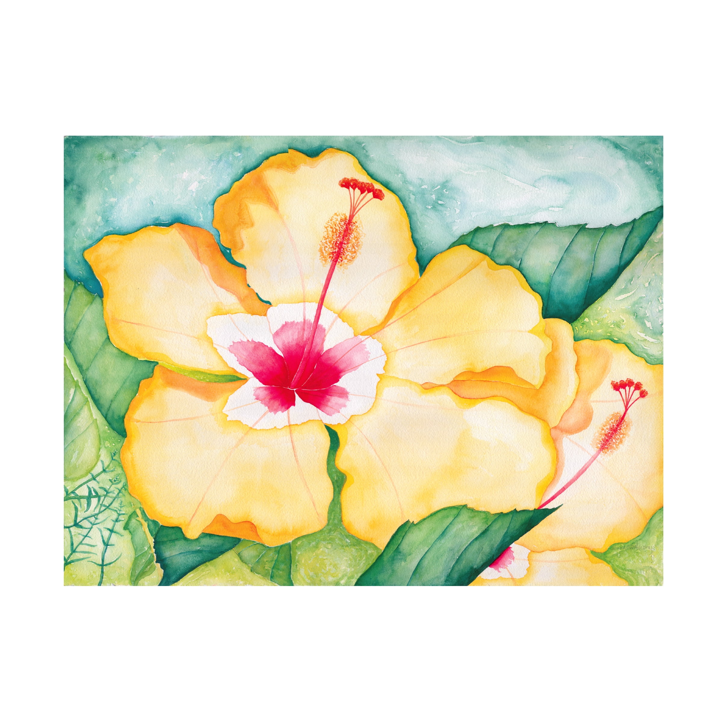 Deborah Eve Alastra 'Yellow Hibiscus' Canvas Art - Walmart.com