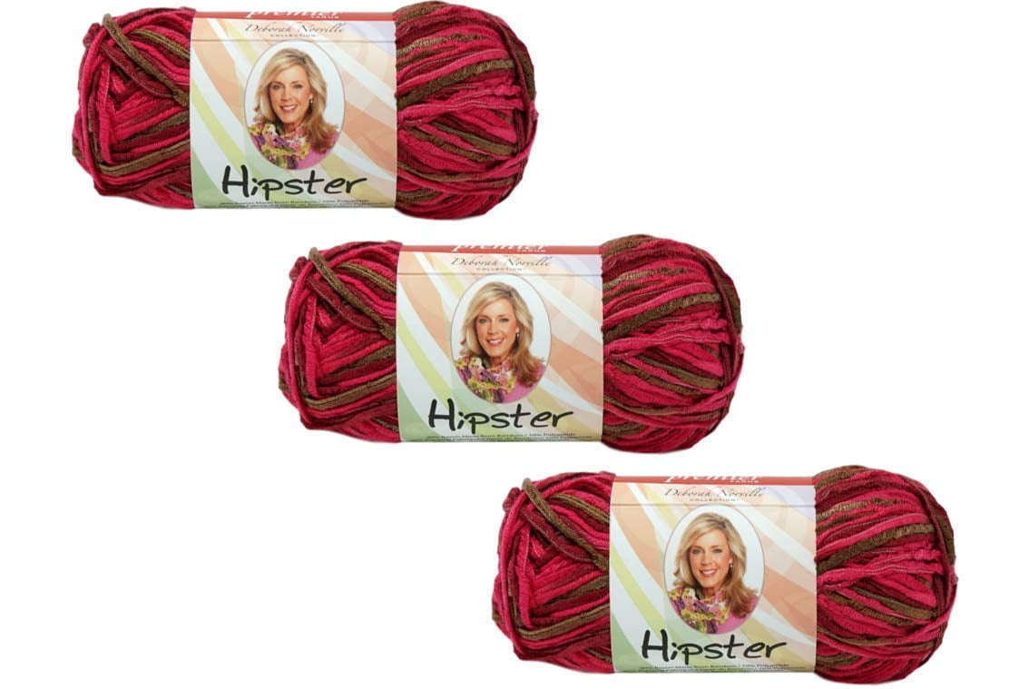 Deborah Norville Collection Hipster Yarn, Raspberry Bush, 3 Skeins ...