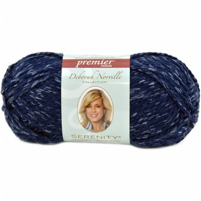 Deborah Norville Collection Serenity Chunky Heathers Yarn-Navy, Pk 3 ...