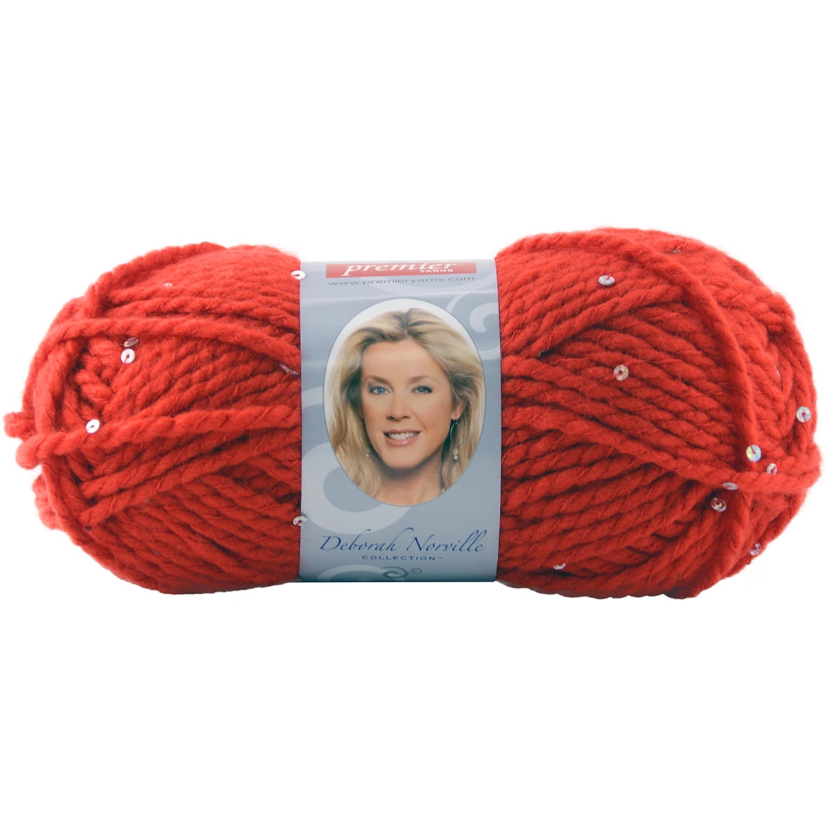 Deborah Norville Collection Serenity Chunky Sequin Yarn-Ruby Slippers ...