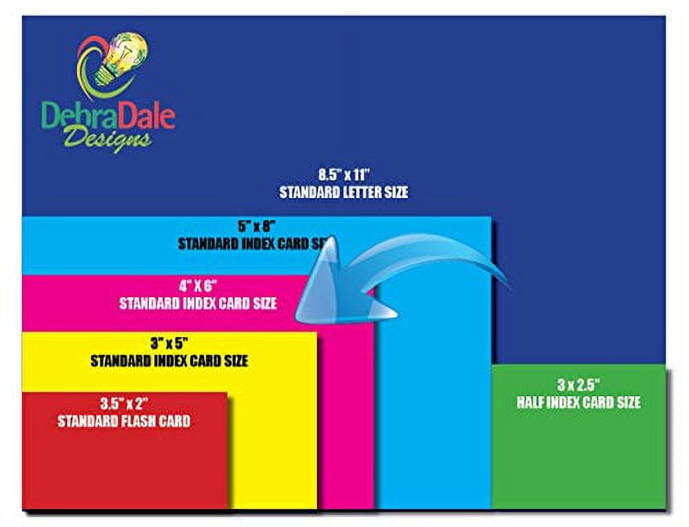 Debra Dale Designs - 250 Ruled - 4" x 6" - Hole Punched Index Cards ...