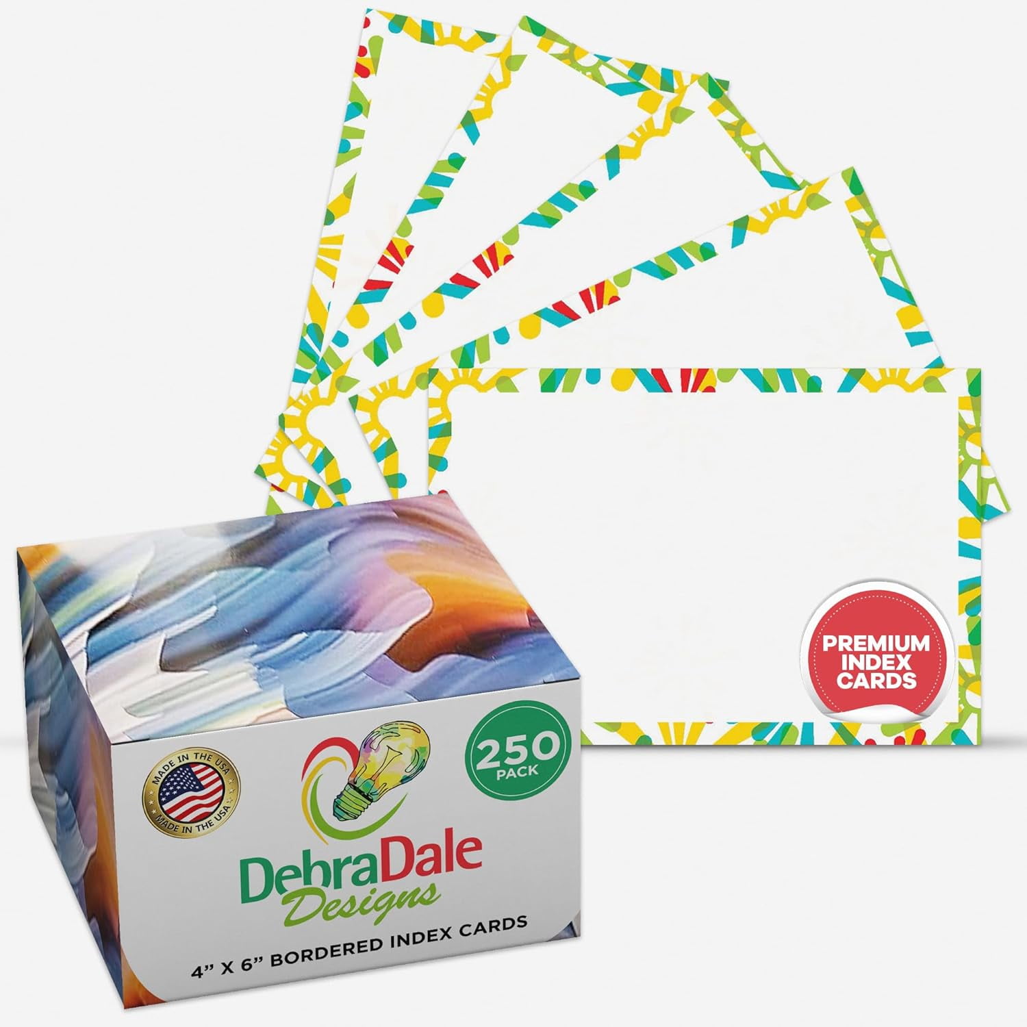 Debra Dale Designs "Abstract Daisy Dreams" 250-Pack 4"x6" Blank Index ...