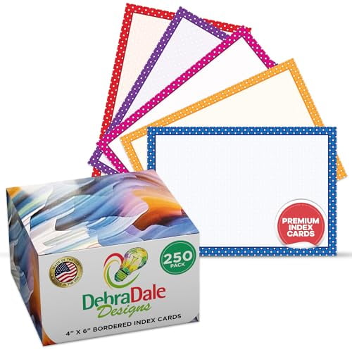 Debra Dale Designs "Dotted Delights" 250-Box 4"x6" Blank Index Cards ...